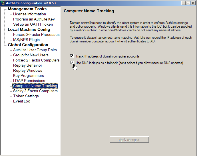 Enforce non-Windows machines with "Forced 2-factor Computers" | AuthLite v2.5 Documentation ...